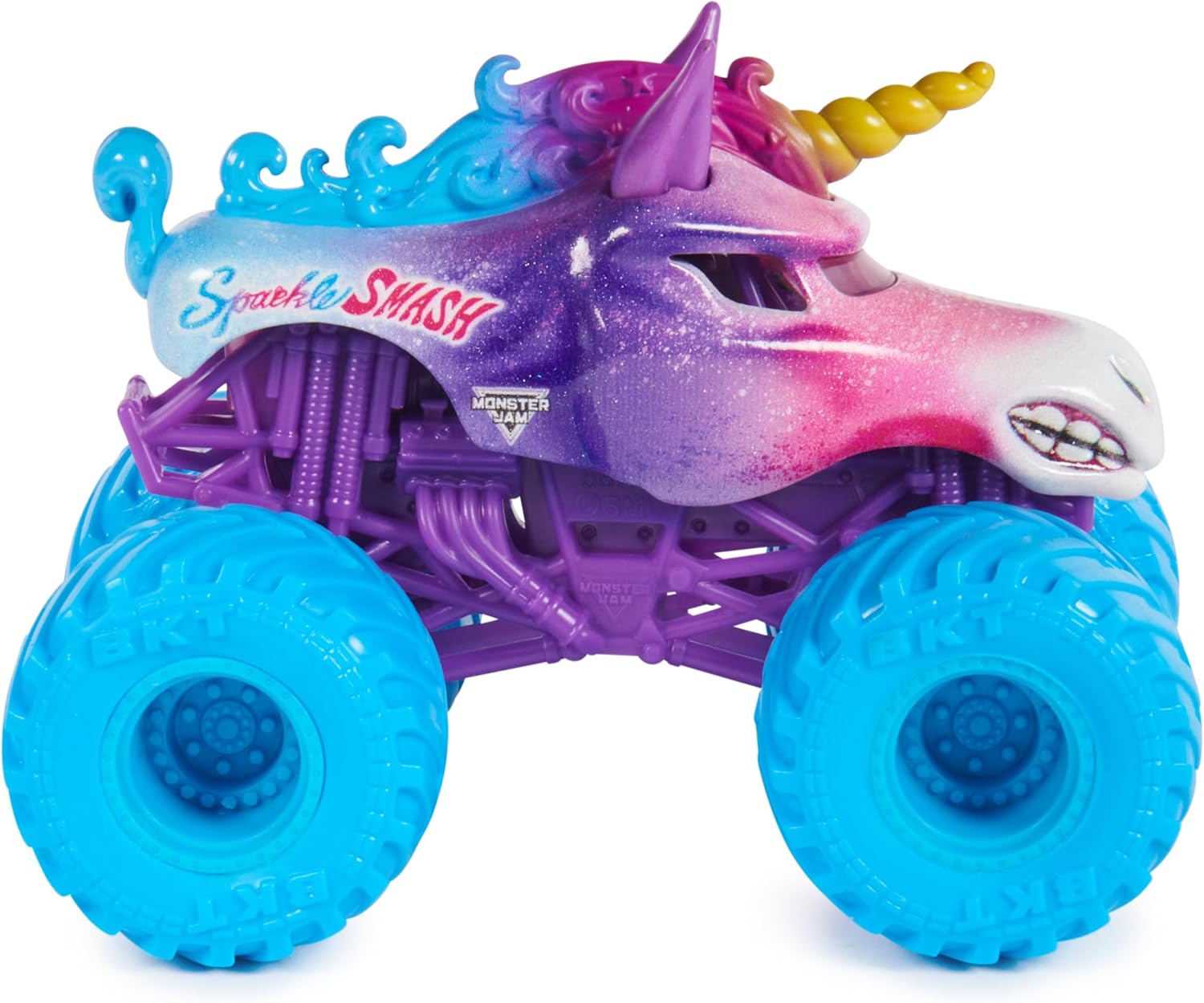 Monster Jam, Official Sparkle Smash Monster Truck, Die-Cast Vehicle, 1 ...